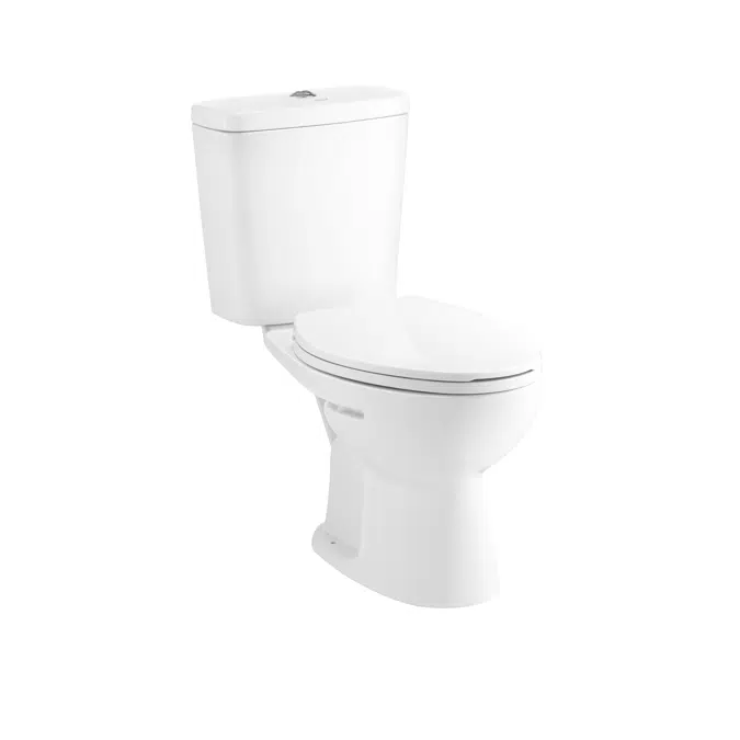 BIM objects - Free download! COTTO Toilet Two Piece S-Trap Boom C13445 ...