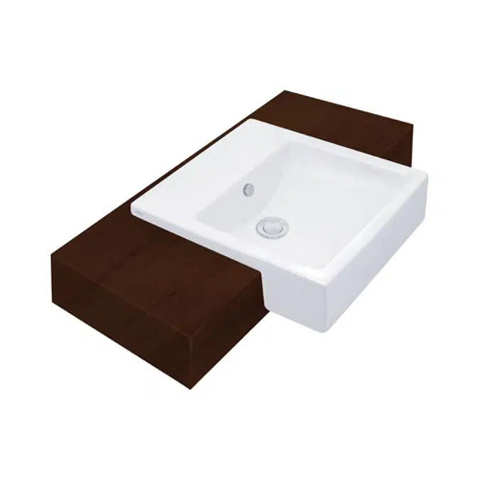 BIM objects - Free download! COTTO C02717 Pavis Semi Recessed Basin ...