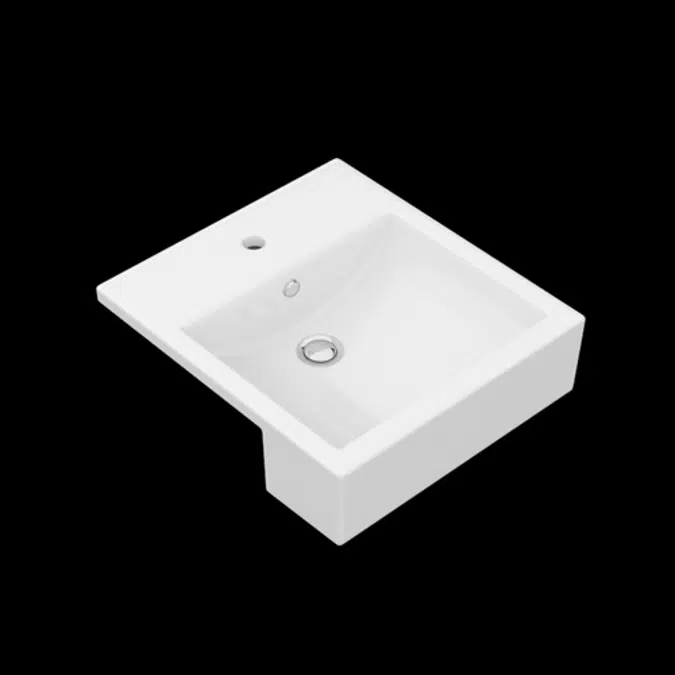 BIM objects - Free download! COTTO C02717 Pavis Semi Recessed Basin ...