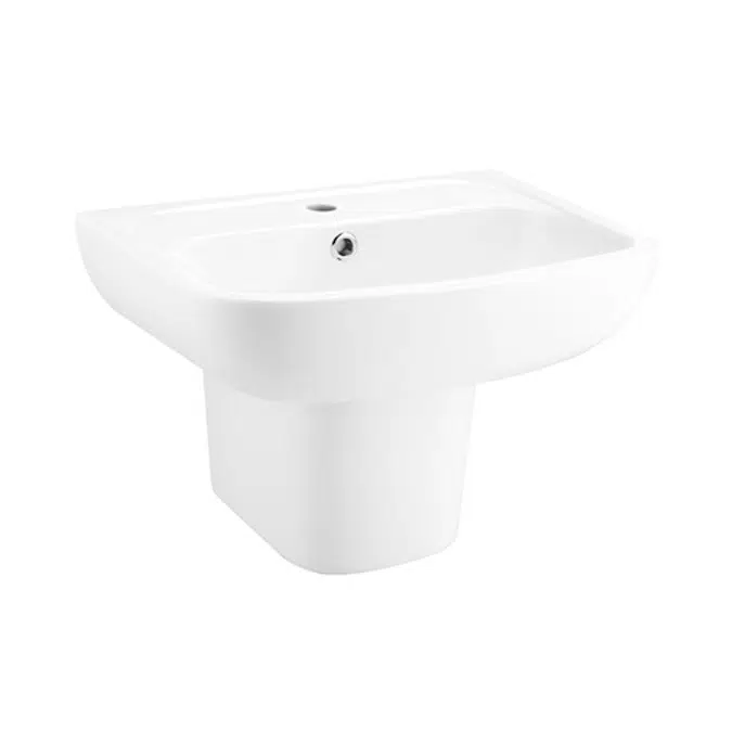 BIM objects - Free download! COTTO C0141-C4241 Brio wall hung basin ...