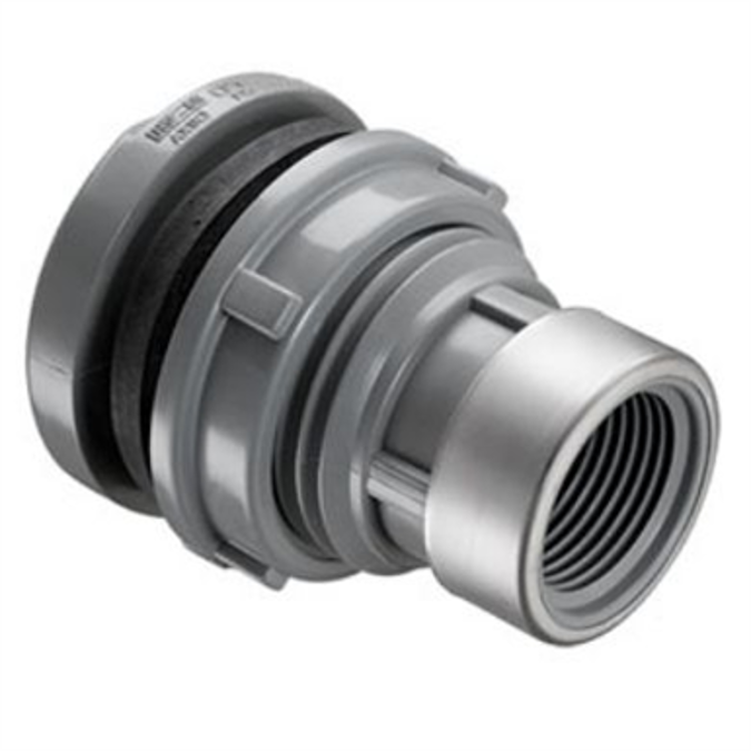 BIM objects - Free download! SCH80 CPVC/PVC Tank Adapter - Long (Soc x ...
