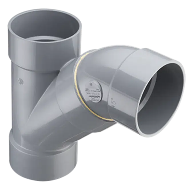 BIM objects - Free download! LabWaste® Combination Wye & 1/8 Bend (Two ...