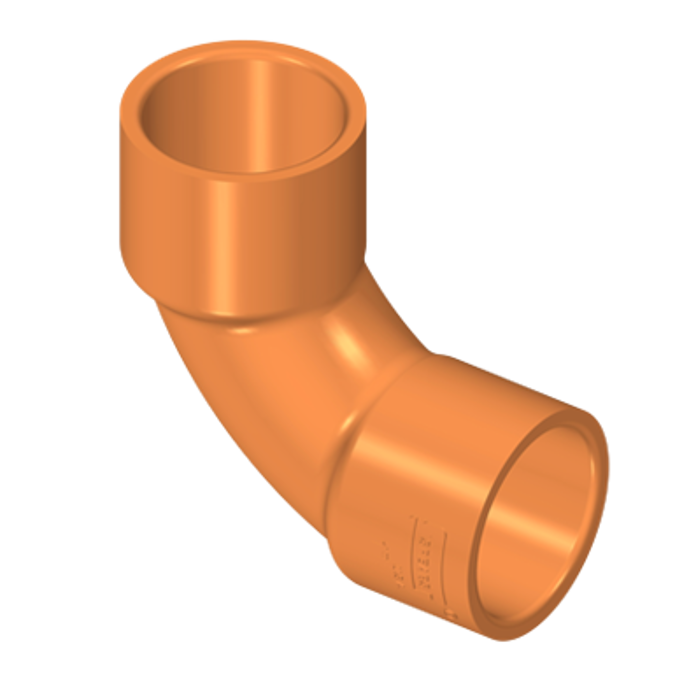 BIM objects - Free download! FlameGuard® CPVC 90° Elbow - Sweep | BIMobject