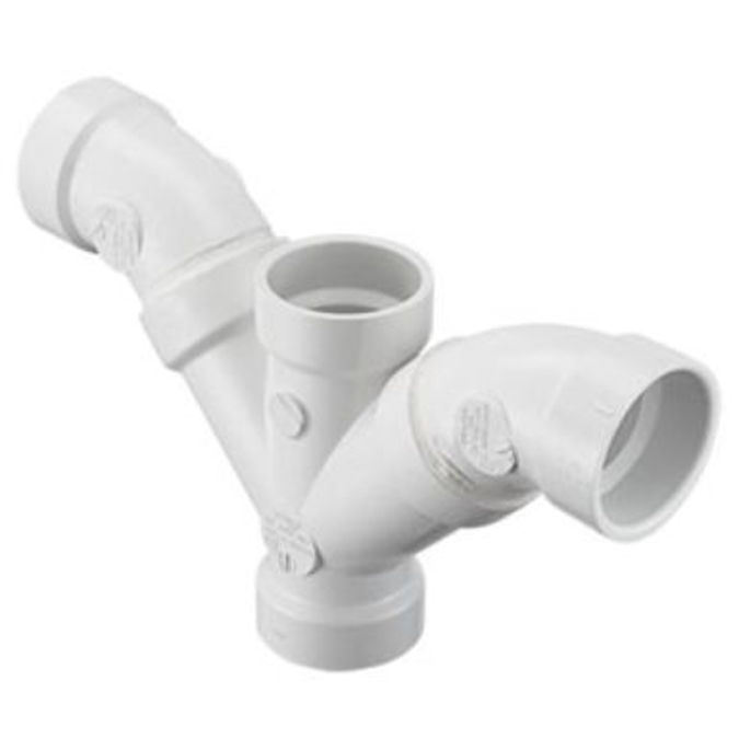 BIM objects - Free download! DWV PVC Double Combination Wye and 1/8 ...