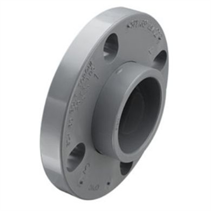 BIM objects - Free download! SCH80 CPVC/PVC Vanstone Flange w/ CPVC/PVC ...