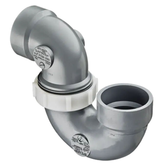 BIM objects - Free download! LabWaste® P-Trap with Plastic Nut | BIMobject