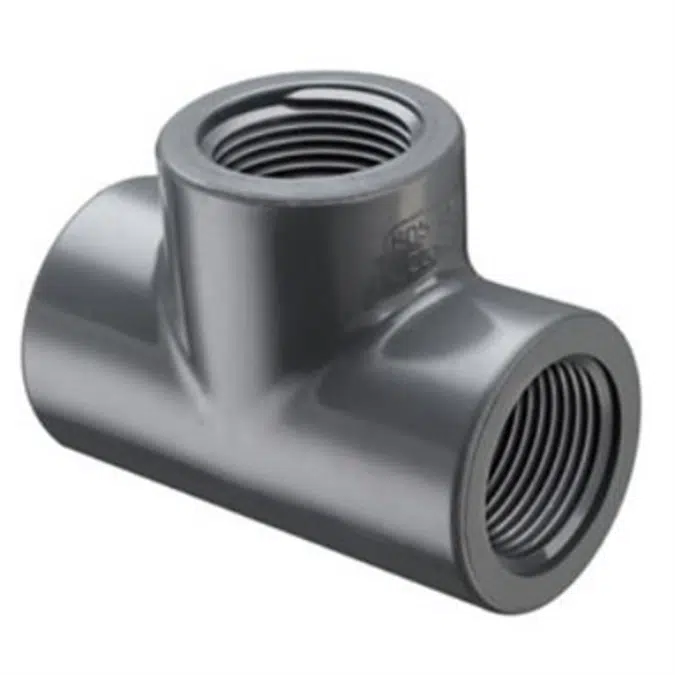 Objetos BIM - ¡Descarga gratis! SCH80 CPVC/PVC Tee (Fpt) - Fabricated ...