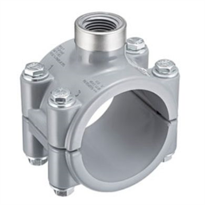 BIM objects - Free download! SCH80 CPVC/PVC Clamp-On Saddle x (Soc ...