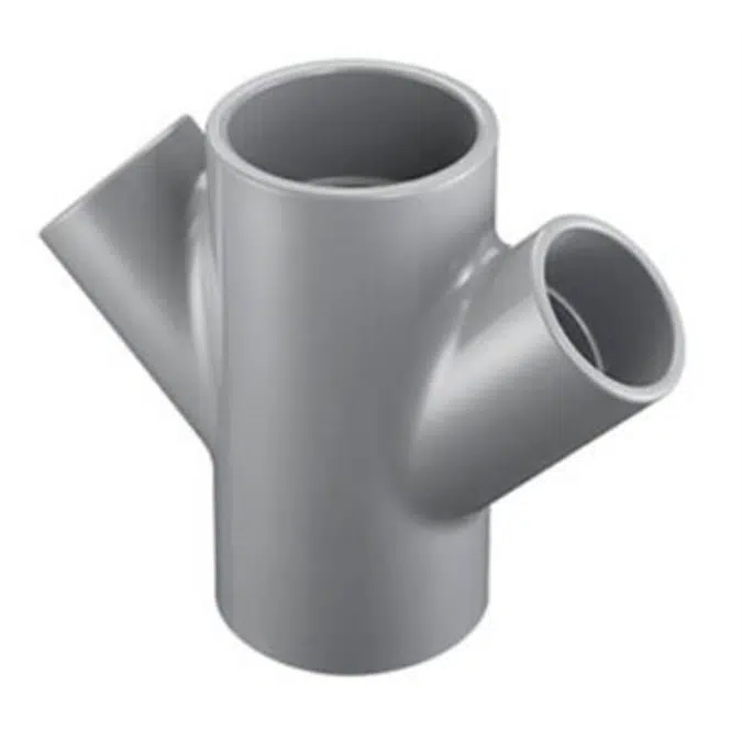 BIM objects - Free download! SCH80 CPVC/PVC Double Wye - Reducing (Soc ...