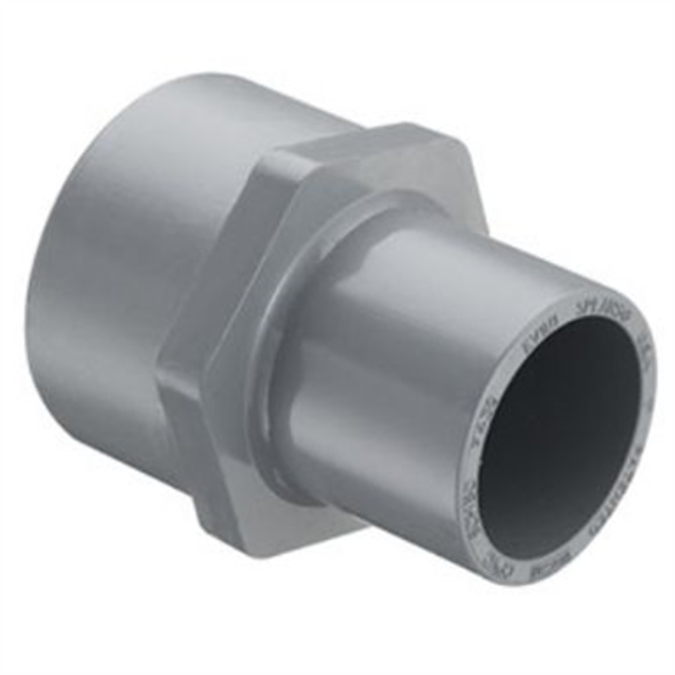 Objetos BIM - ¡Descarga gratis! SCH80 CPVC/PVC Female Spigot Adapter ...