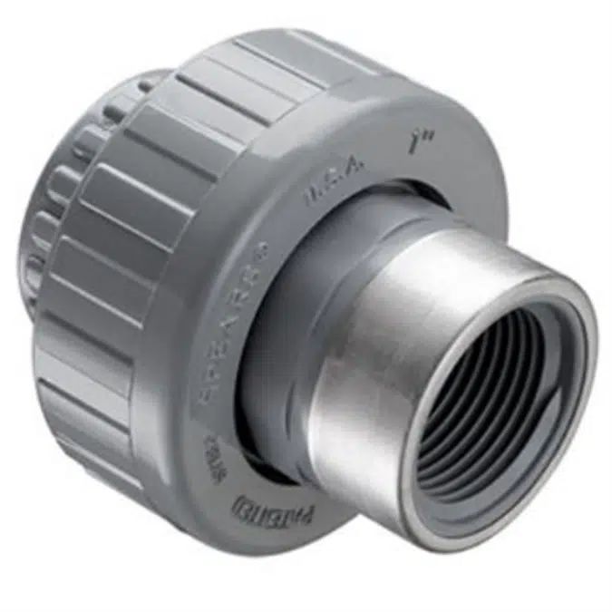 BIM objects - Free download! SCH80 CPVC/PVC Union (Soc x SR Fpt) w/ FKM ...