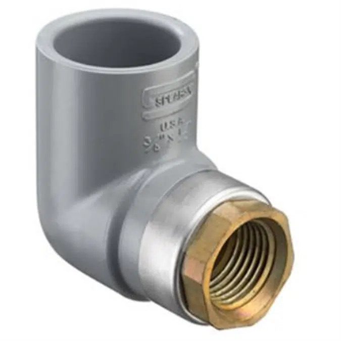 BIM objects - Free download! SCH80 CPVC/PVC 90° Ell - Reducing (Soc x ...