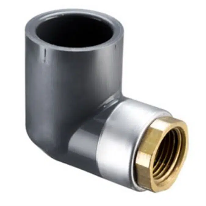 BIM objects - Free download! SCH80 CPVC/PVC 90° Ell - Reducing (Soc x ...