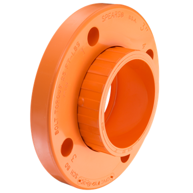BIM objects - Free download! FlameGuard® CPVC Flange - Van Stone Style ...