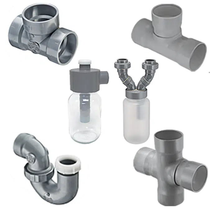 Objetos BIM - ¡Descarga gratis! LabWaste® CPVC Corrosive Waste Drainage ...