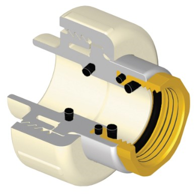 BIM objects - Free download! EverTUFF® CTS CPVC Union - Gasket Sealed ...