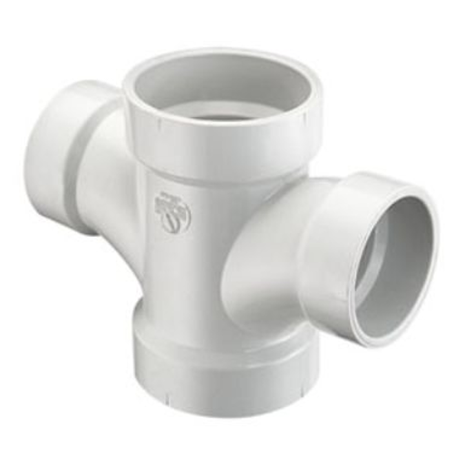 BIM 对象 - 免费下载！ DWV PVC Double Sanitary Tee, Reducing | BIMobject