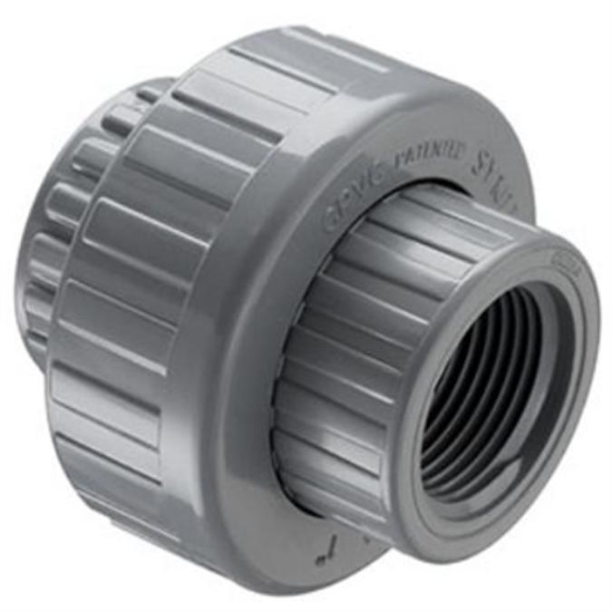 Objetos BIM - ¡Descarga gratis! SCH80 CPVC/PVC Union (Soc x Fpt) w ...