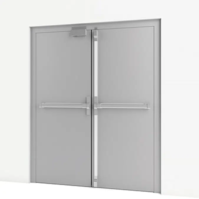 BIM objects - Free download! Exit Door w/ Wireless Wall Reader | BIMobject