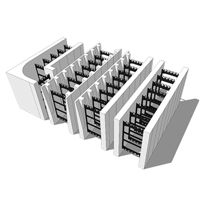 BIM objects - Free download! Amvic - R30 6in Insulated Concrete Forms ...