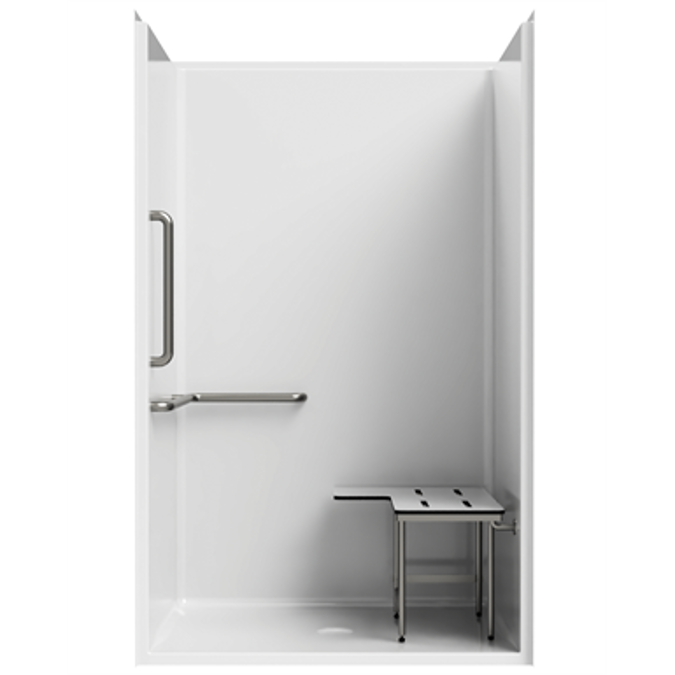 BIM objects - Free download! Transfer-Type Shower - 48" x 39" Exterior ...