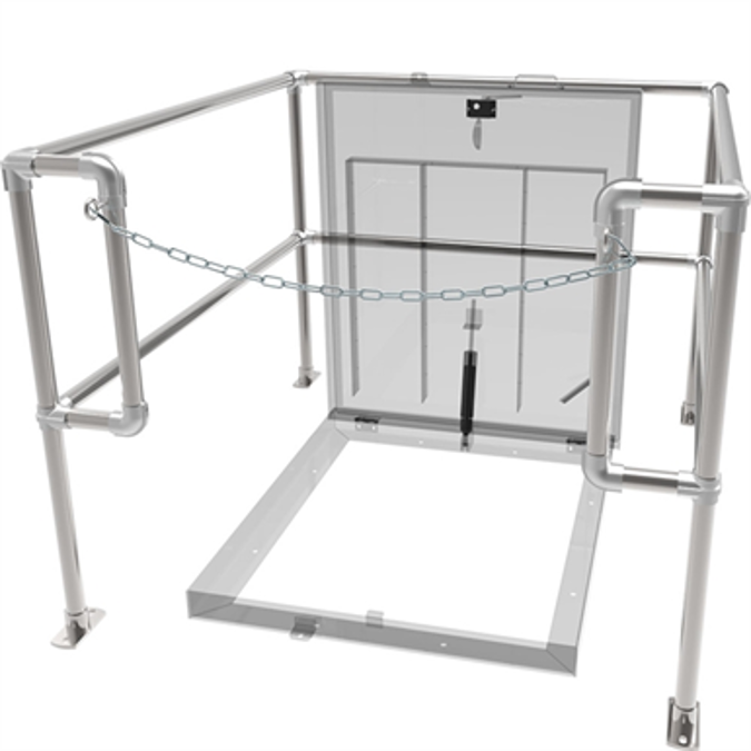 BIM 객체 - 무료로 다운로드하세요! Floor Door Safety Railing | BIMobject