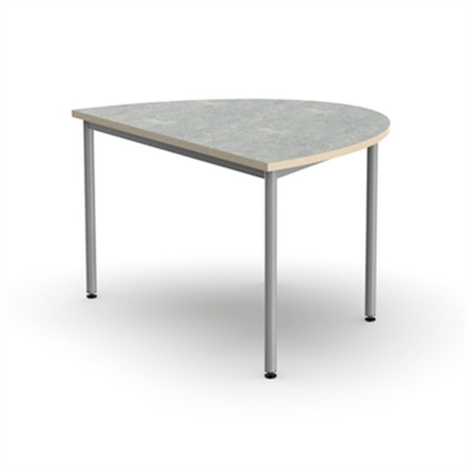 BIM objects - Free download! Student table Decibel, semicircle, 120 x ...