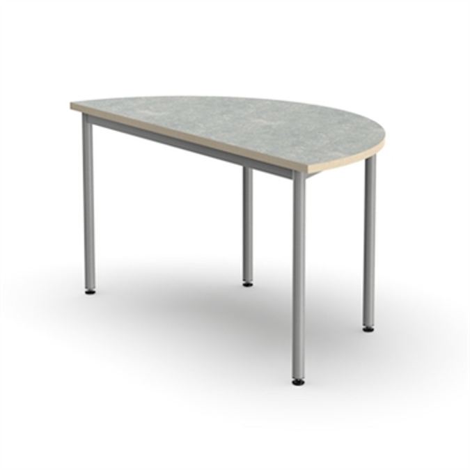 BIM objects - Free download! Student table Decibel, semicircle, 140 x ...