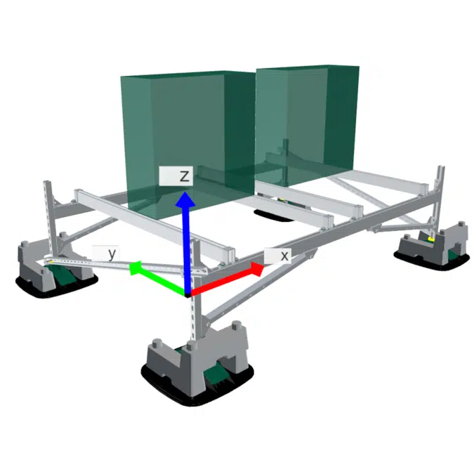 BIM objects - Free download! frame for 2 AC Units load up to 500kg, 1 ...