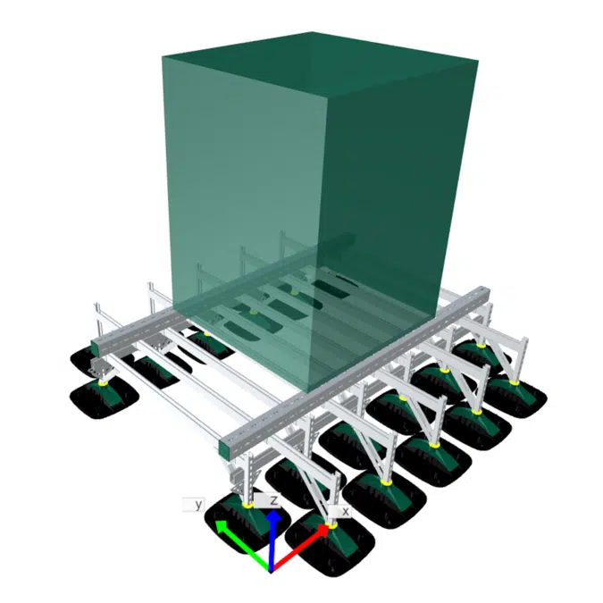 BIM objects - Free download! HD frame for AC Unit load up to 3T, 3m ...