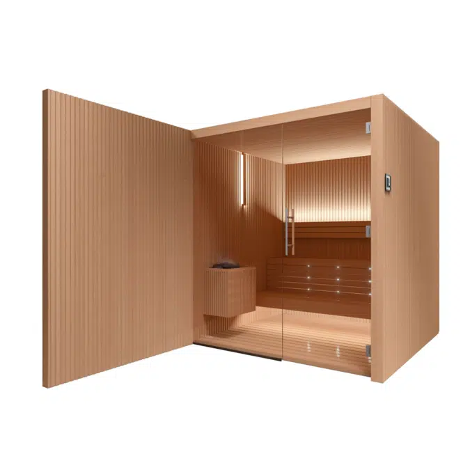 BIM 객체 - 무료로 다운로드하세요! Auroom Libera Wellness Sauna | BIMobject