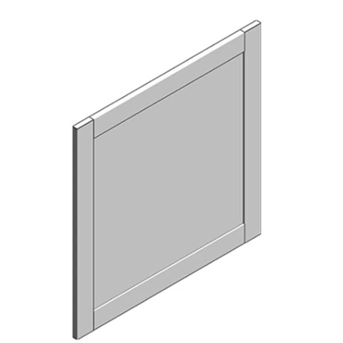 BIM objects - Free download! Vented Galvanized Back Panel: (OBPVGF ...