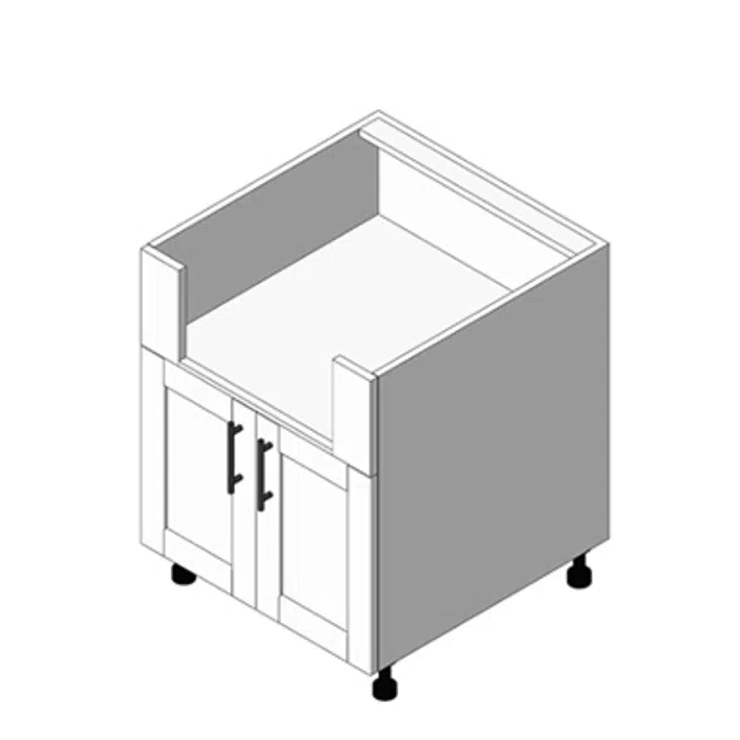 BIM objects - Free download! Appliance Cabinet Standard Burner Base ...