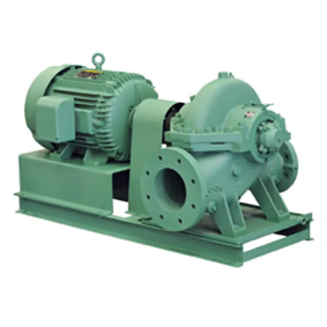 BIM objects - Free download! TA1038 Single-Stage, Double Suction Horizontal Split Case Pump, 5 ...