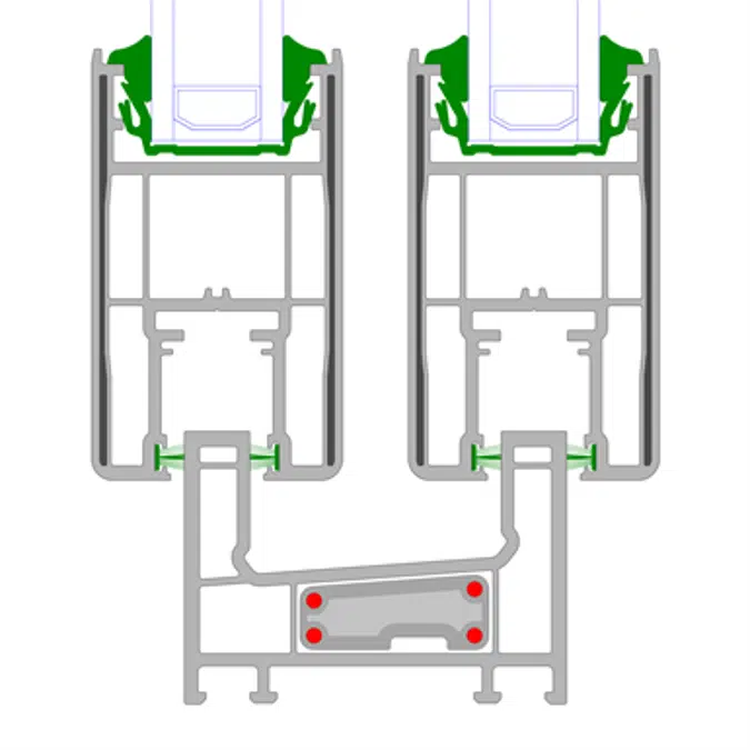 BIM objects - Free download! iSlide#neo 2-Leaf Sliding Door - Face ...