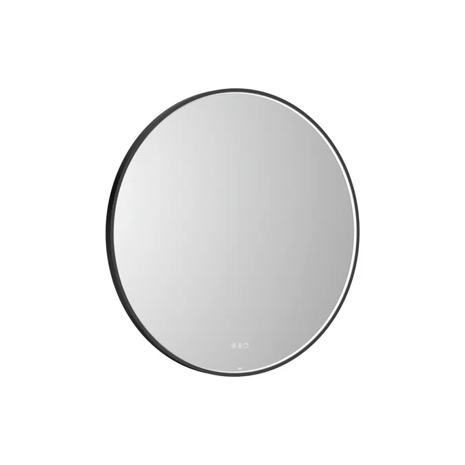 BIM objects - Free download! Mirai Round mirror with perimeter lighting ...