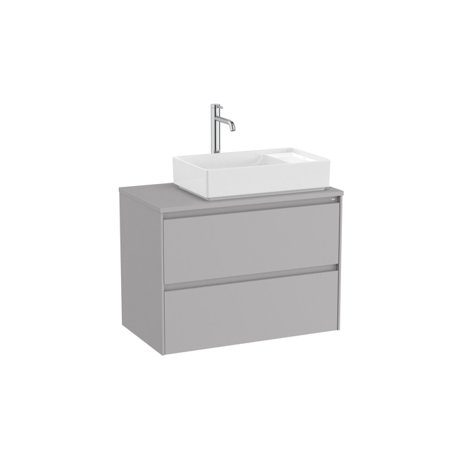 Objetos BIM - ¡Descarga gratis! ONA Base unit for over countertop right hand basin with two ...