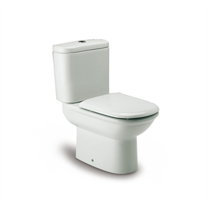 Objetos BIM - ¡Descarga gratis! Vitreous china closed-coupled Toilet ...
