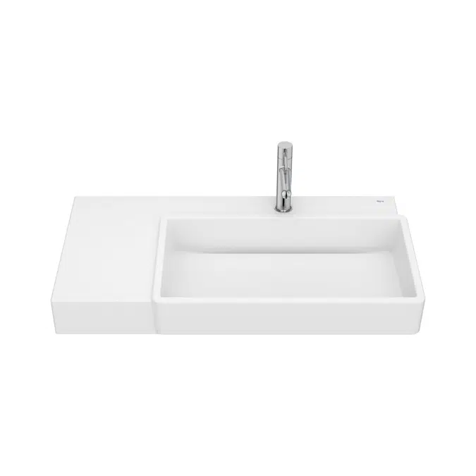 Objetos BIM - ¡Descarga gratis! Tura Wall-hung vitreous china asymmetric right hand basin ...