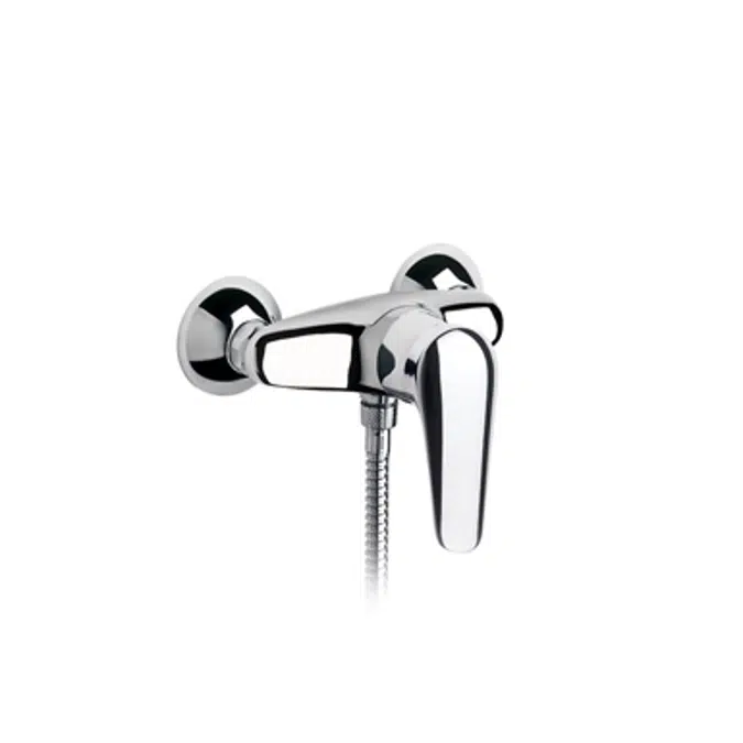 BIM objects - Free download! MONOJET Wall-mounted shower mixer with 1. ...