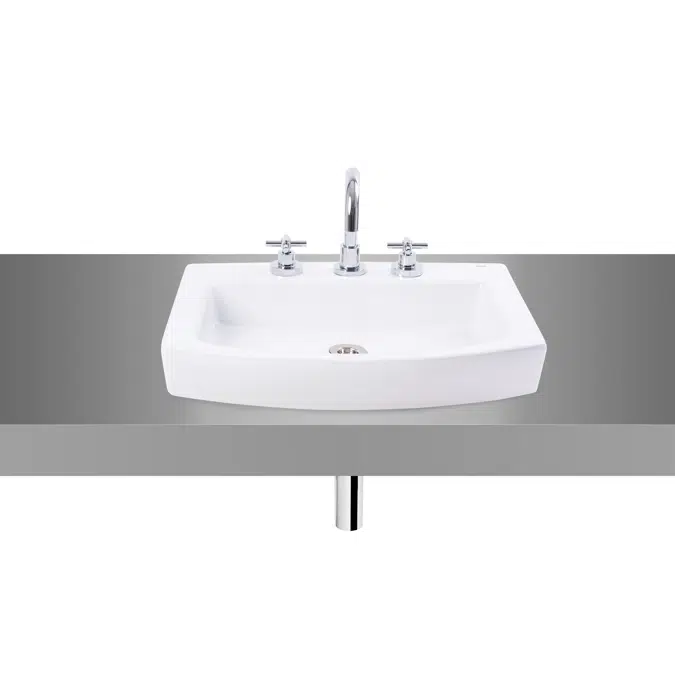 BIM objects - Free download! Hall Over countertop vitreous china basin ...