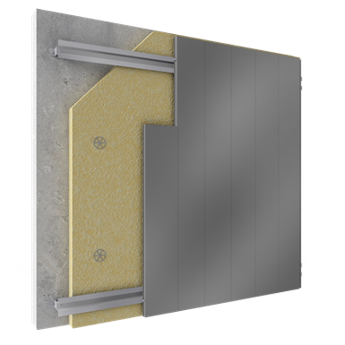 BIM objects - Free download! Overcladding with steel alu sidings in ...