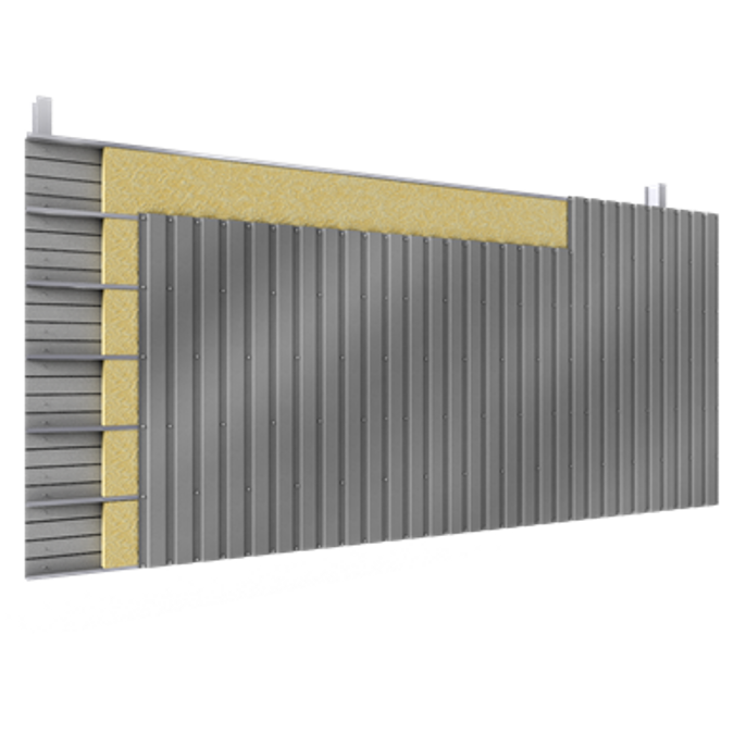 BIM objects - Free download! Steel double skin cladding V pos ...