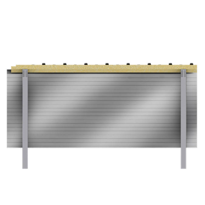 BIM objects - Free download! Steel double skin roofing crossed with ...