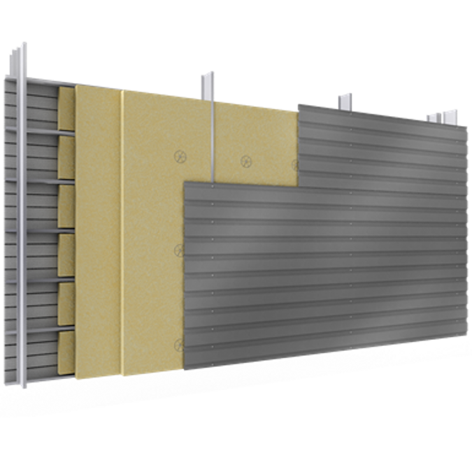 BIM objects - Free download! Steel 2 skins cladding H pos perfo trays ...