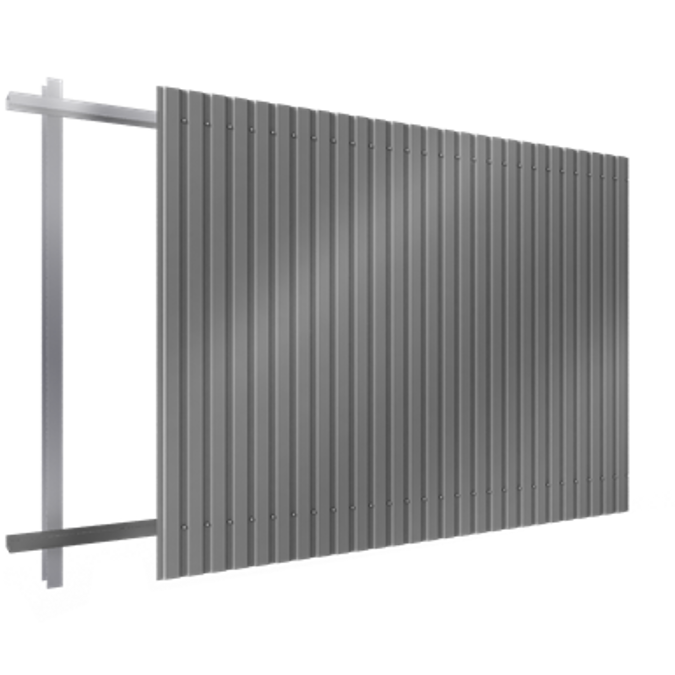 BIM objects - Free download! Steel single skin cladding in vertical ...