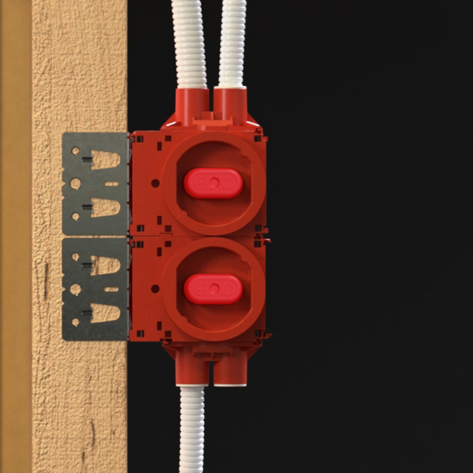 BIM objects - Free download! Installation box single module 4 stubs 16/ ...