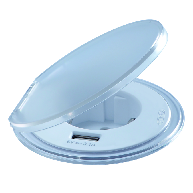 BIM objects - Free download! Desk unit single socket-outlet with USB ...