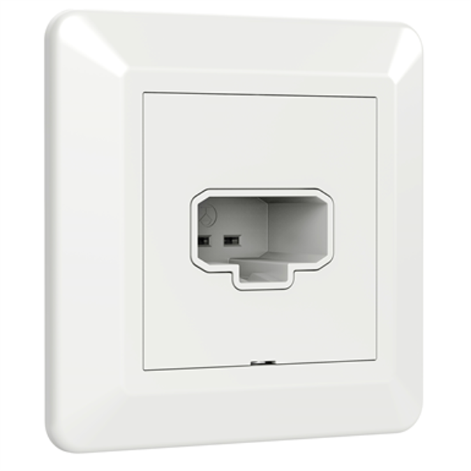 BIM objects - Free download! DCL wall socket outlet RS16 PW RAL9003 ...