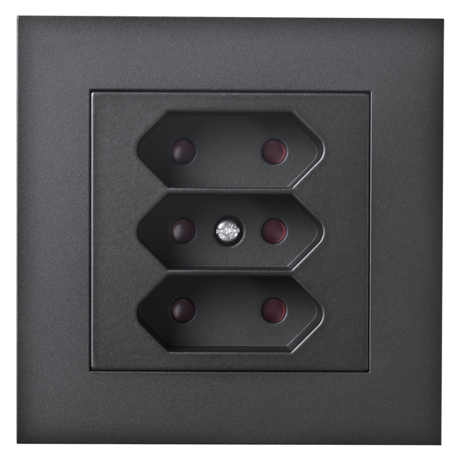 BIM objects - Free download! PLUS triple Euro socket-outlet BLK RAL9005 ...